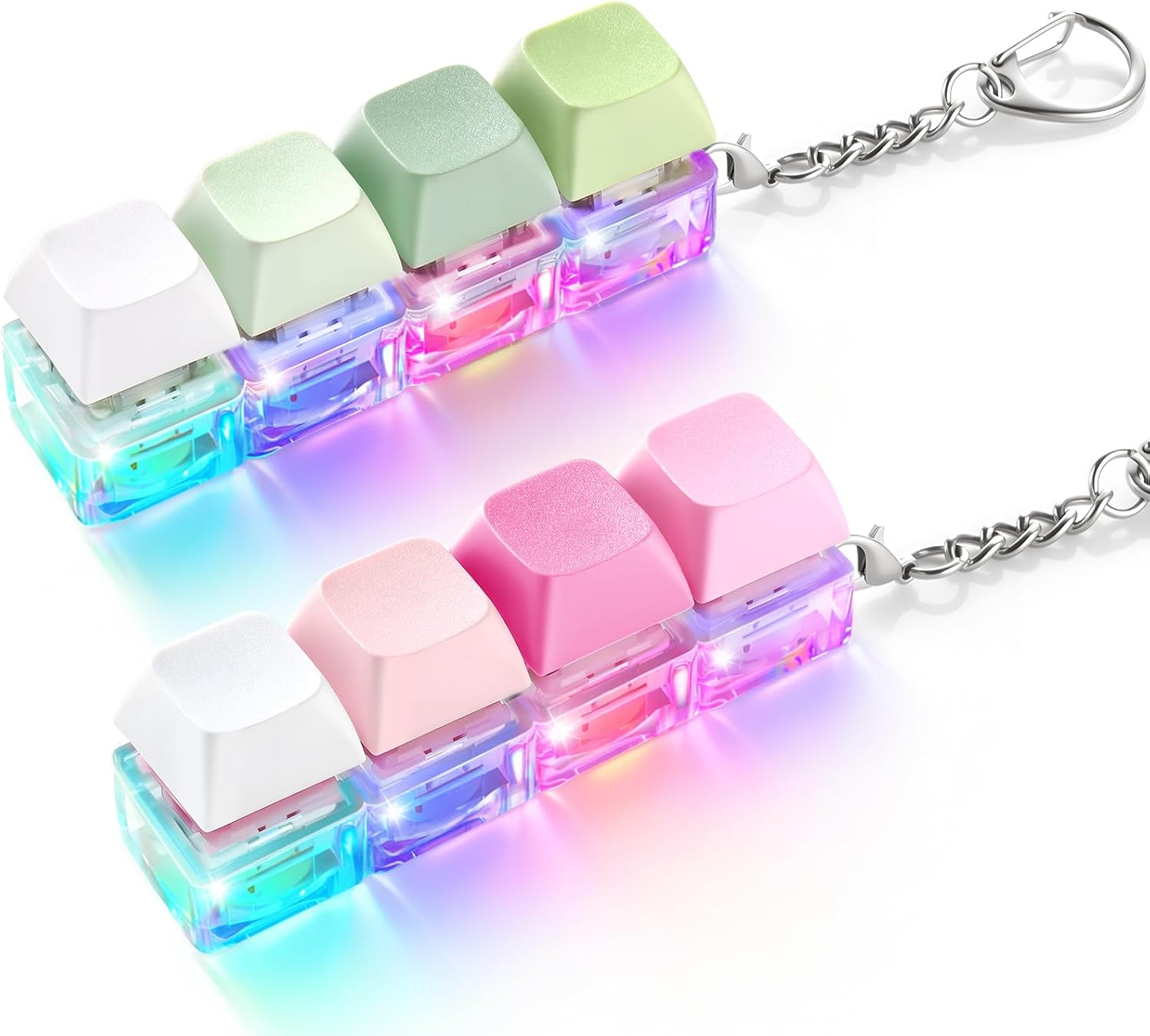 2 Pack Keyboard Fidget Toy Light Up – Clicky & Silent Keyboard Clicker ...